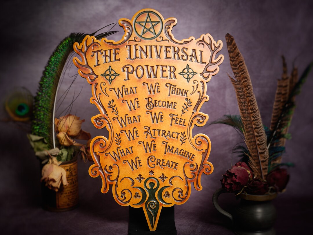 Wiccan Wall Hanging / Altar Piece - the Universal Power - Beautiful ...