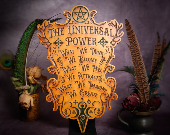Wiccan Wall Hanging / Altar Piece - the Universal Power - Beautiful ...
