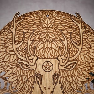 Stunning Pagan Stag Wall Art & Altar Piece - Pagan God Cernunnos. A ...