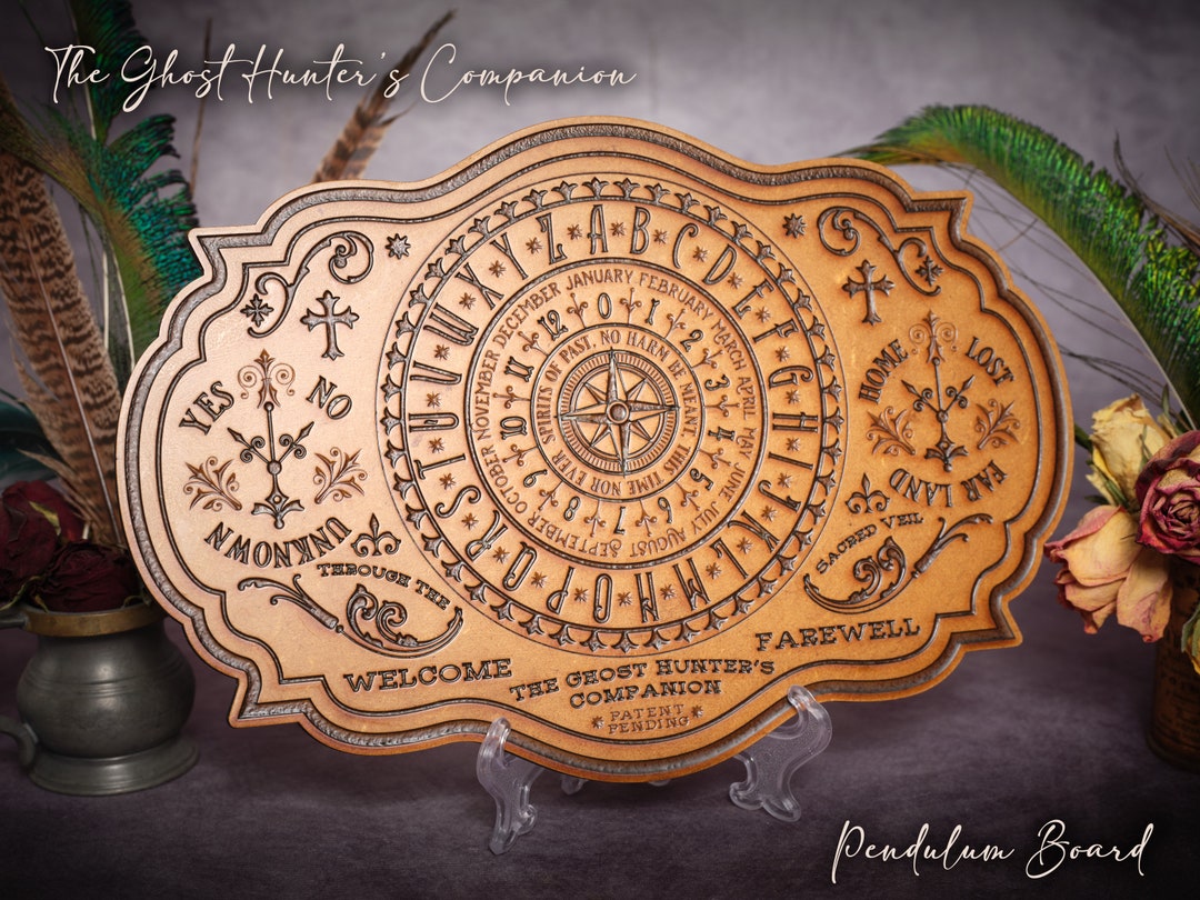 The Ghost Hunter - Engraved Wooden Pendulum Board - Vintage Victorian ...