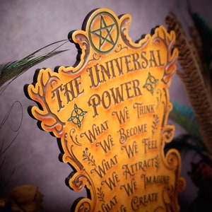 Wiccan Wall Hanging / Altar Piece - the Universal Power - Beautiful ...