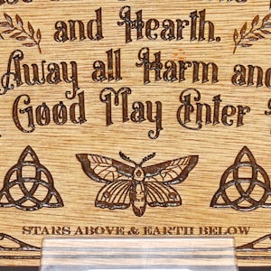 Pagan House Blessing - Beautiful Little Wall Hanging - Pagan / Witchy ...