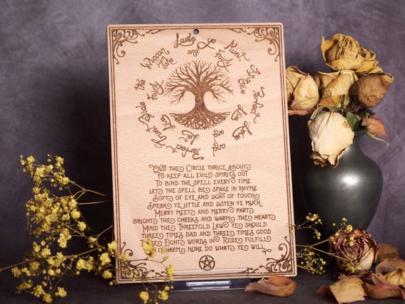 Wiccan Rede short Version Beautifully Laser Engraved in - Etsy UK