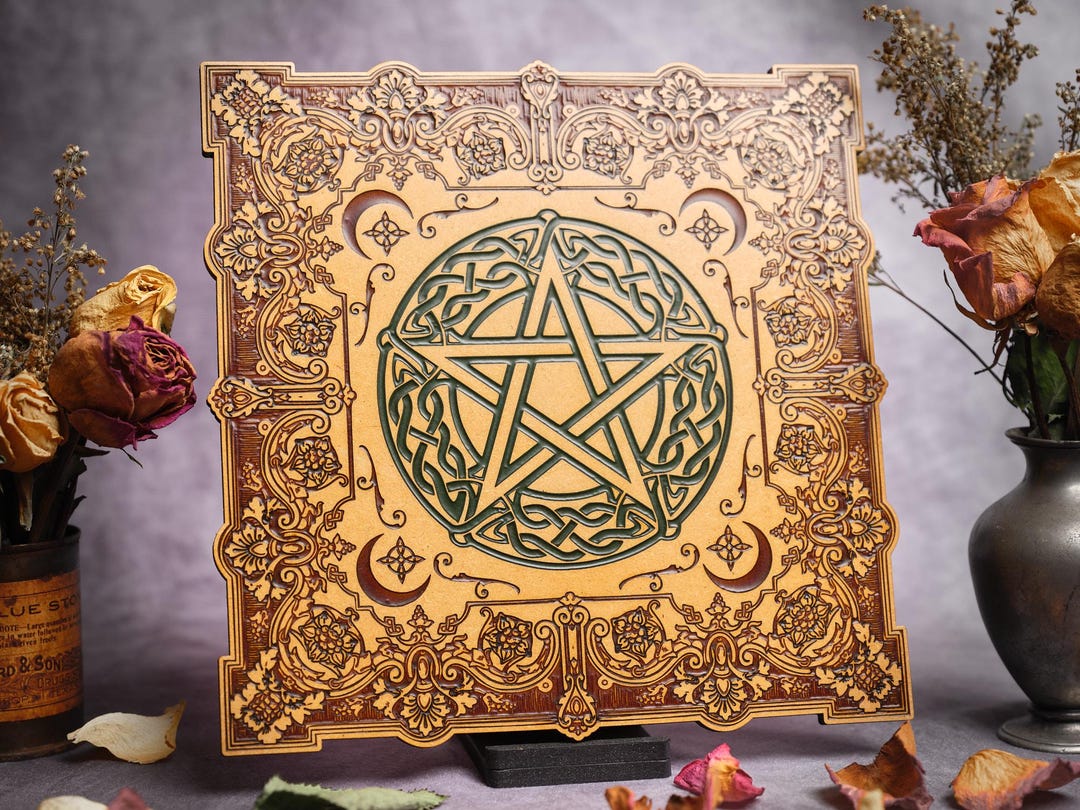 Celtic Knot Pentacle Altar Plate – Wiccan Pagan Consecration Plate - Etsy