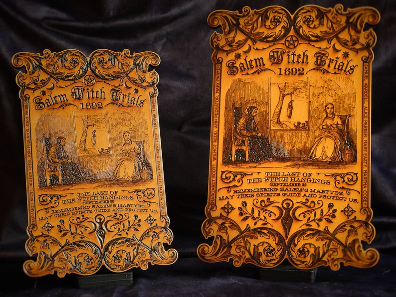Salem Witch Trials Plaque – Wiccan Pagan Altar Decor - Etsy