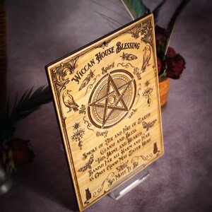 Wiccan House Blessing - Beautiful Little Wall Hanging - Piece of ...