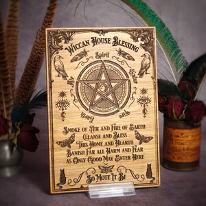 Wiccan House Blessing - Beautiful Little Wall Hanging - Piece of ...