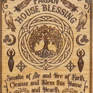 Pagan House Blessing - Beautiful Little Wall Hanging - Pagan / Witchy ...