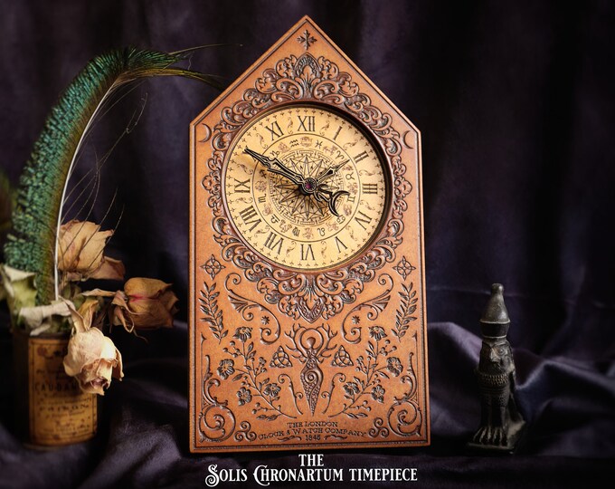Compact Mystical Wall or Mantle Clock. Wiccan & Pagan Goddess Design ...