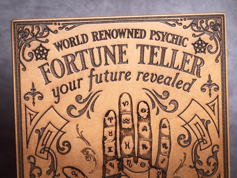 Fortune Teller Sign Palmistry Sign Beautiful Wooden Wall - Etsy