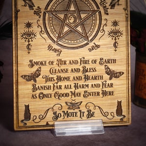 Wiccan House Blessing - Beautiful Little Wall Hanging - Piece of ...