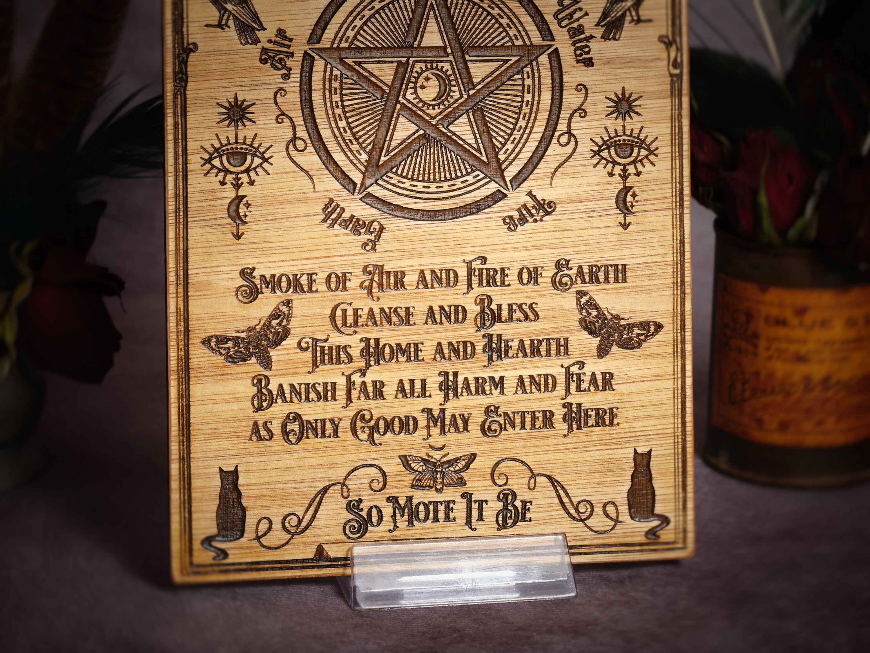Wooden Wiccan House Blessing Traditonally Varnished A - Etsy
