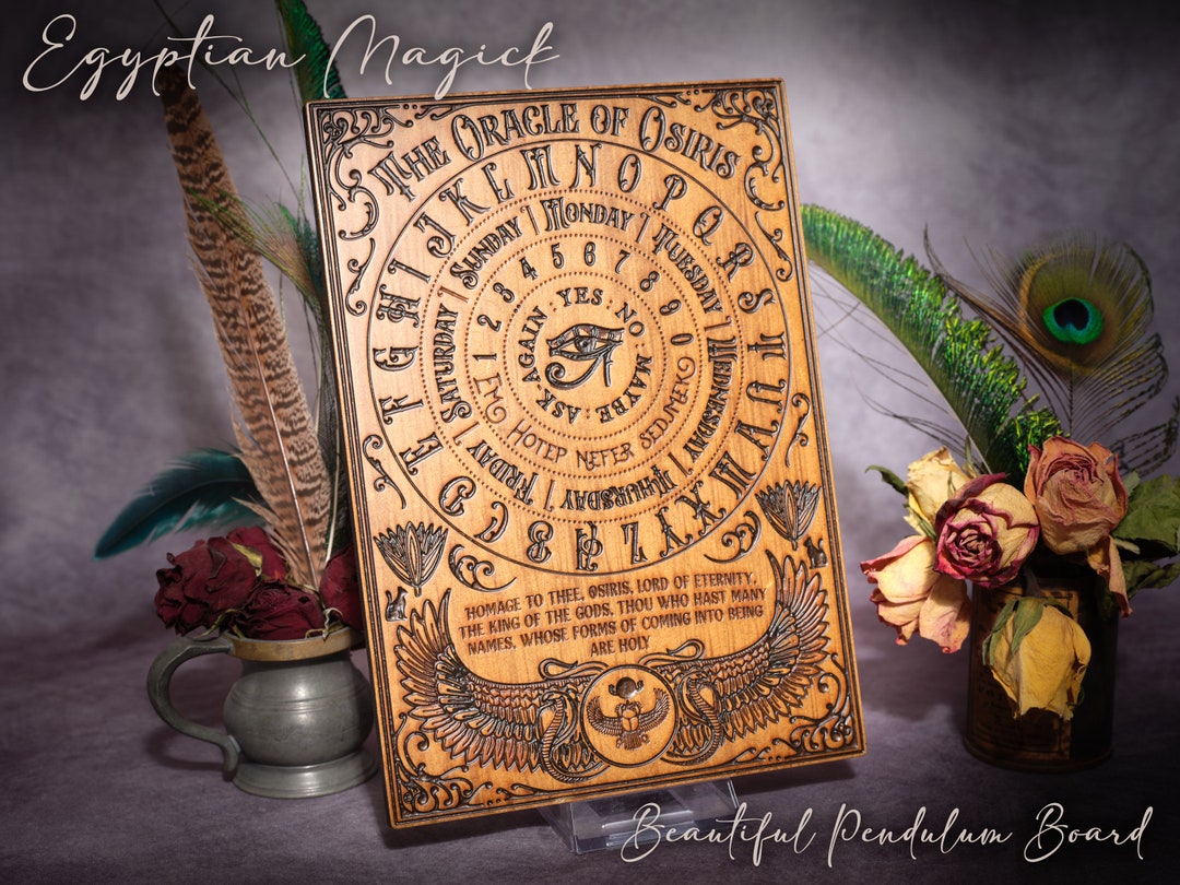 Wooden Pendulum Board – Oracle of Osiris, Egyptian Magick - Etsy