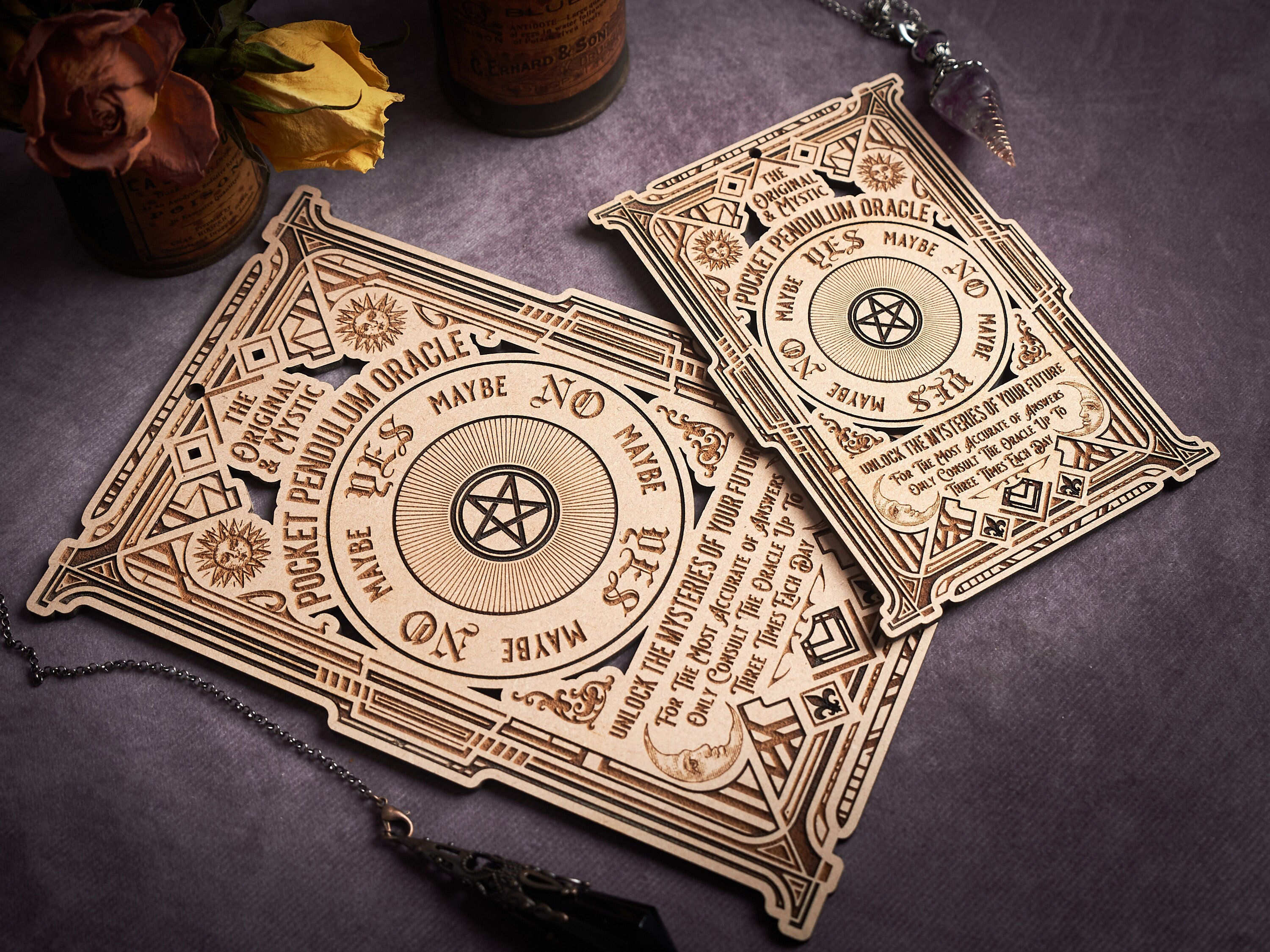 Beautiful Pendulum Boards / Dowsing Board / Witch Board - Vintage ...