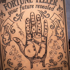 Handmade Palmistry Fortune Teller Sign – Victorian Witchy Decor - Etsy