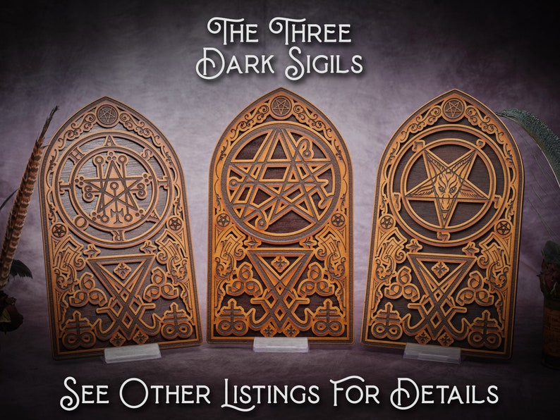 Sigil of the Gate With Leviathan Cross and Seal of Satan - Etsy