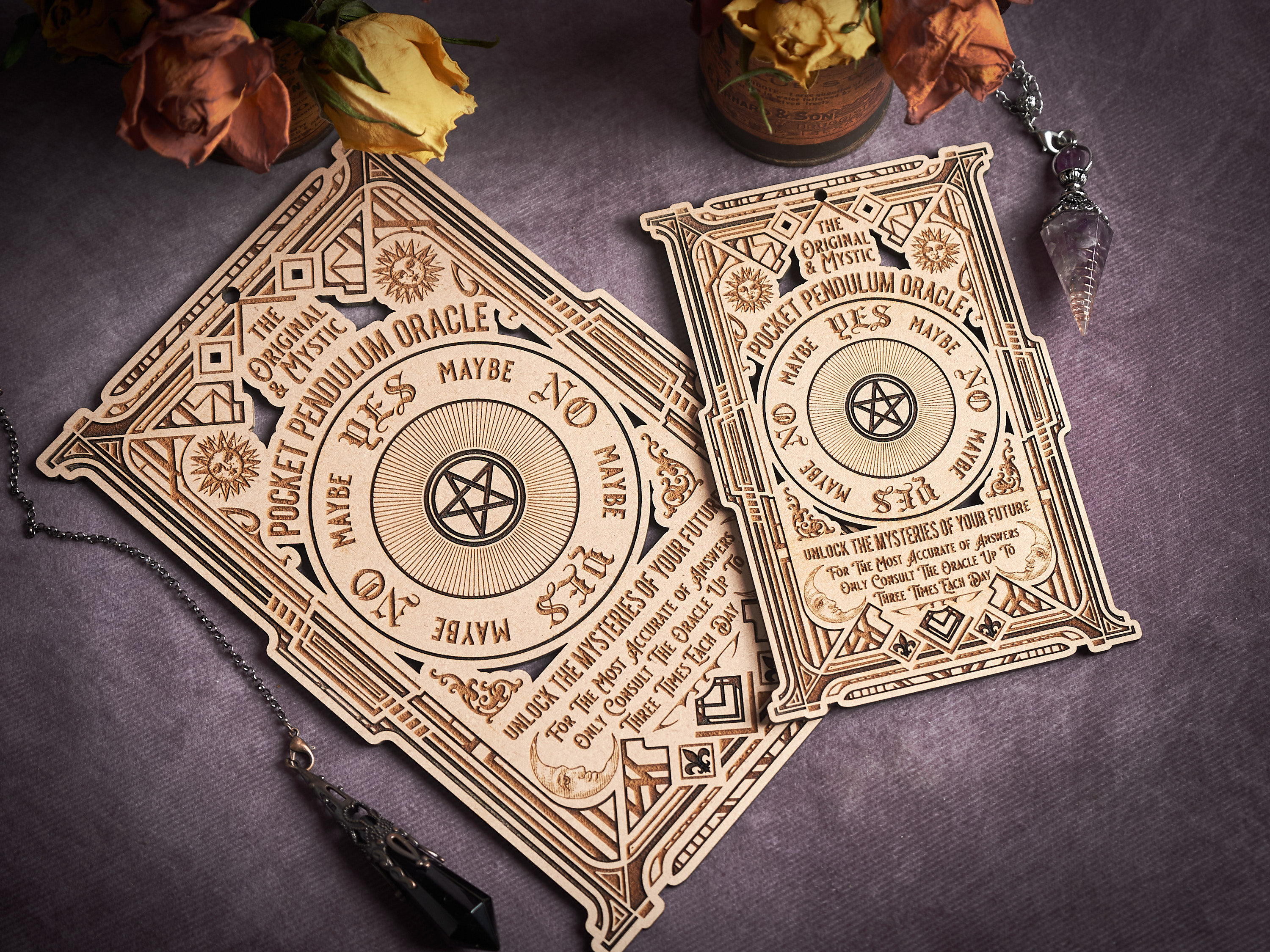 Beautiful Pendulum Boards / Dowsing Board / Witch Board - Vintage ...