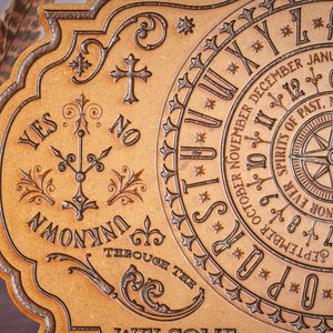 The Ghost Hunter - Engraved Wooden Pendulum Board - Vintage Victorian ...