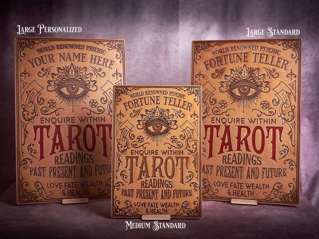 Personalized Fortune Teller Sign - Tarot Reading Sign - Three Sizes ...