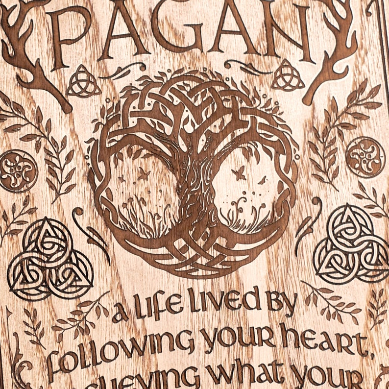 Being Pagan Wall Hanging Tree of Life and Pentacle Design - Etsy