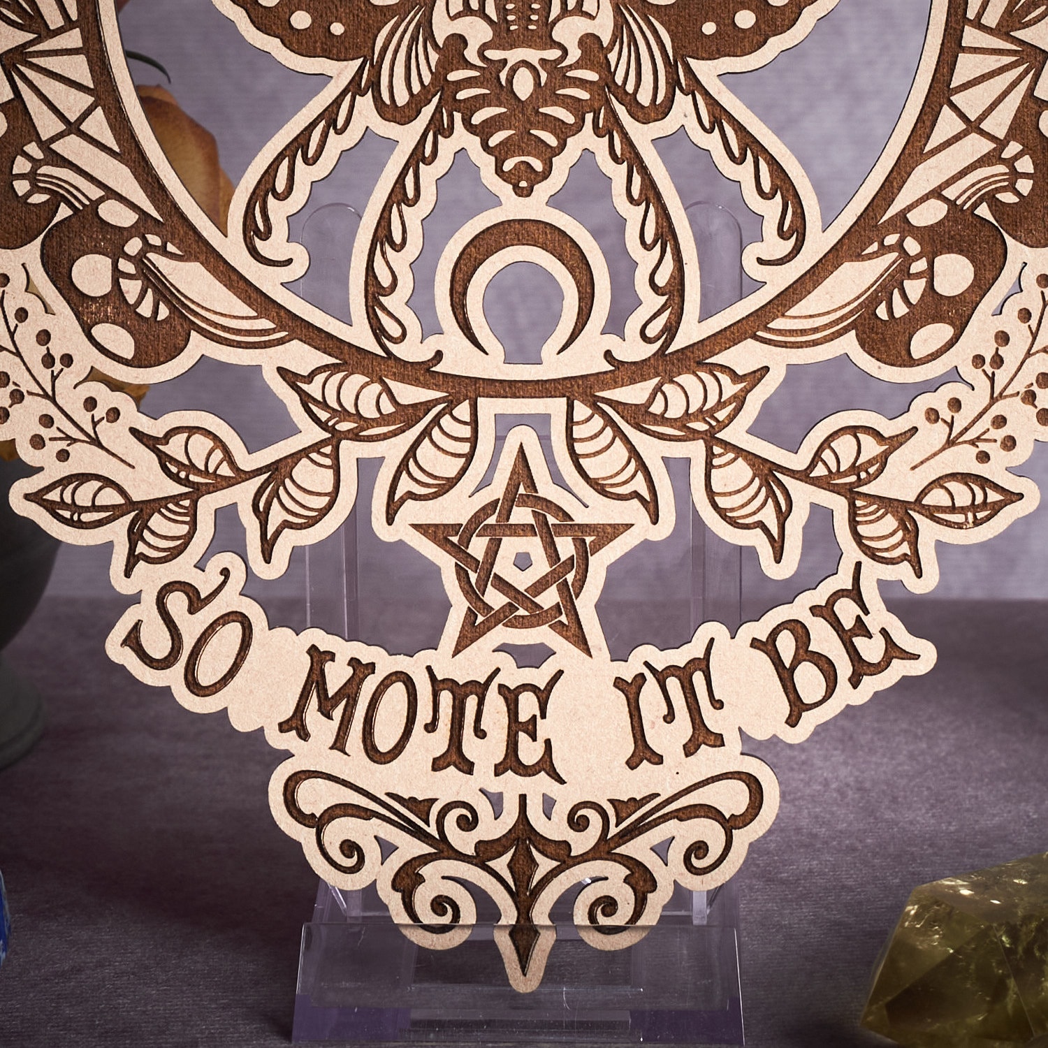 So Mote It Be - As Above So below - Wiccan Altar Wall Hanging ...