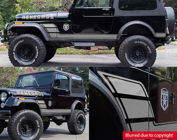 Cj5 Gray Decals & Stripes Sticker Kit 1973-1986 - Etsy