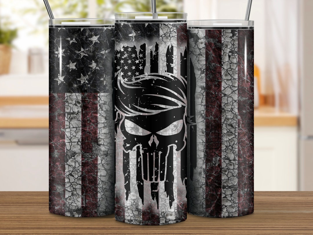 Punisher Trump Tumbler Badass Trump Supporter 20 Oz Tumbler MAGA ...