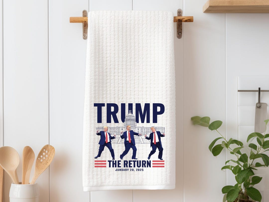 Trump Inauguration Day - Waffle Kitchen Towel - MAGA Trump 2024 ...