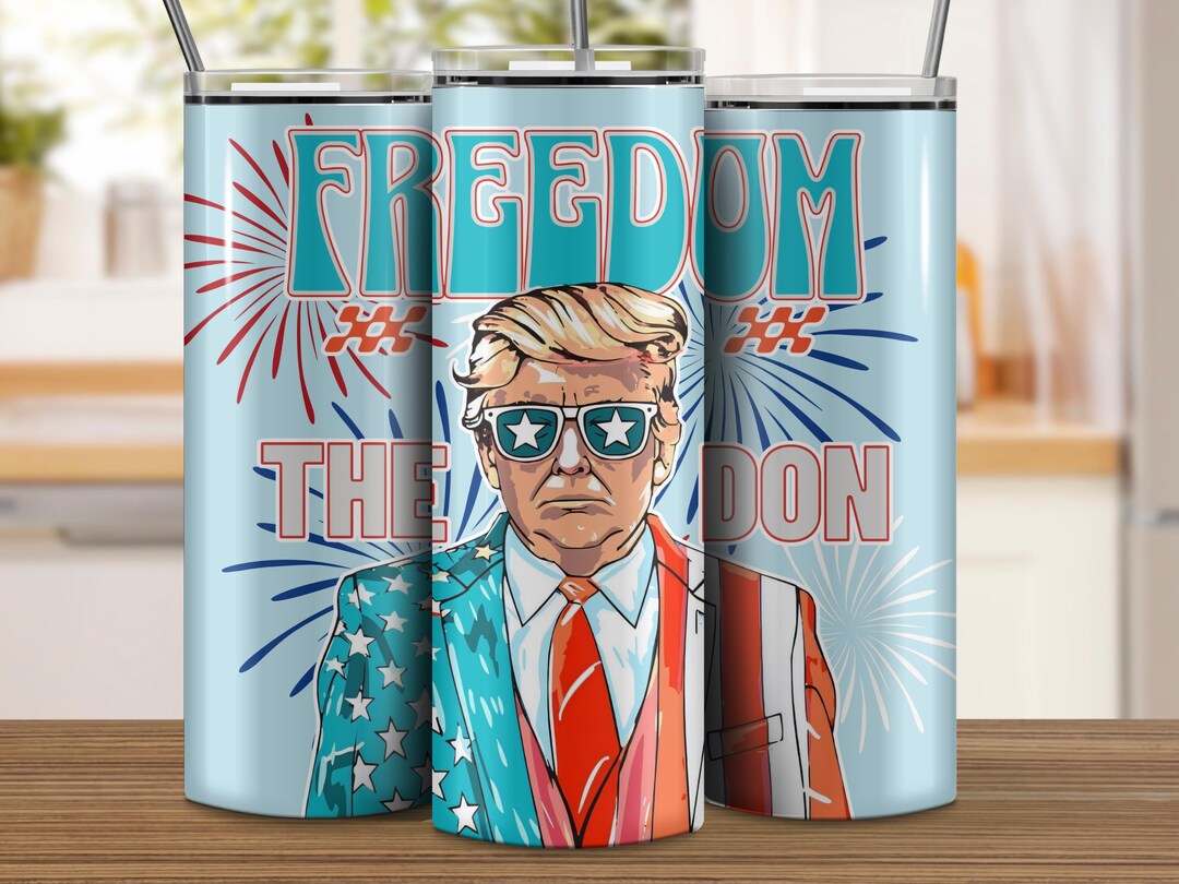 Retro Freedom Trump Tumbler Cup - Trump Victory Tumbler - Trump 2024 ...