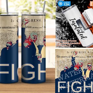 TRUMP FIGHT 2024 Tumbler Cup Trump Supporter 20 Oz Tumbler Donald Trump ...