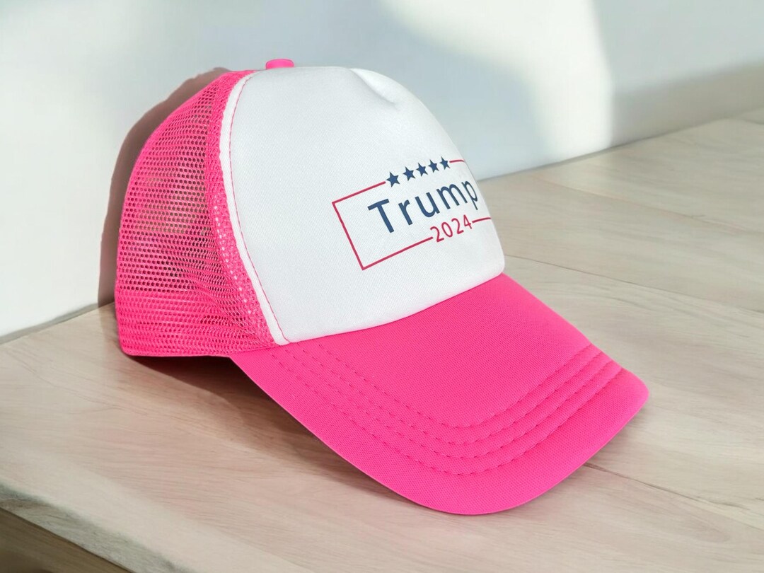 Hot Pink Trump Trucker Hat Pink MAGA Hat 2024 Trump Hat Trump Hat Women ...