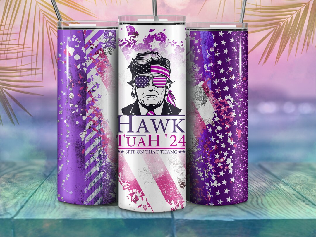 Hawk Tuah Spit on That Thang 2024 Tumbler Cup Trump Supporter 20 Oz ...