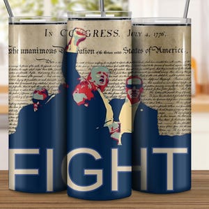 TRUMP FIGHT 2024 Tumbler Cup Trump Supporter 20 Oz Tumbler Donald Trump ...