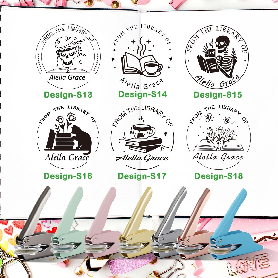 Book Embosser Personalized - Custom Stamp Embosser - Library Embosser ...