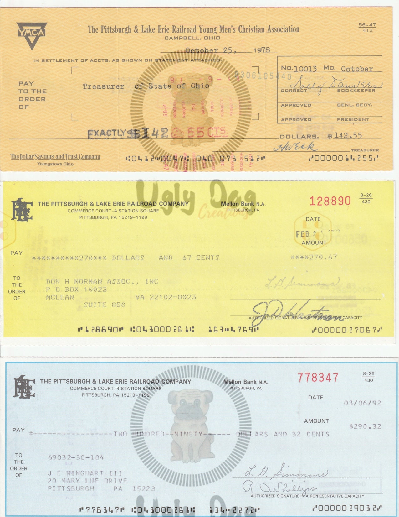 Digital Download Vintage Railroad Checks UDC004 - Etsy