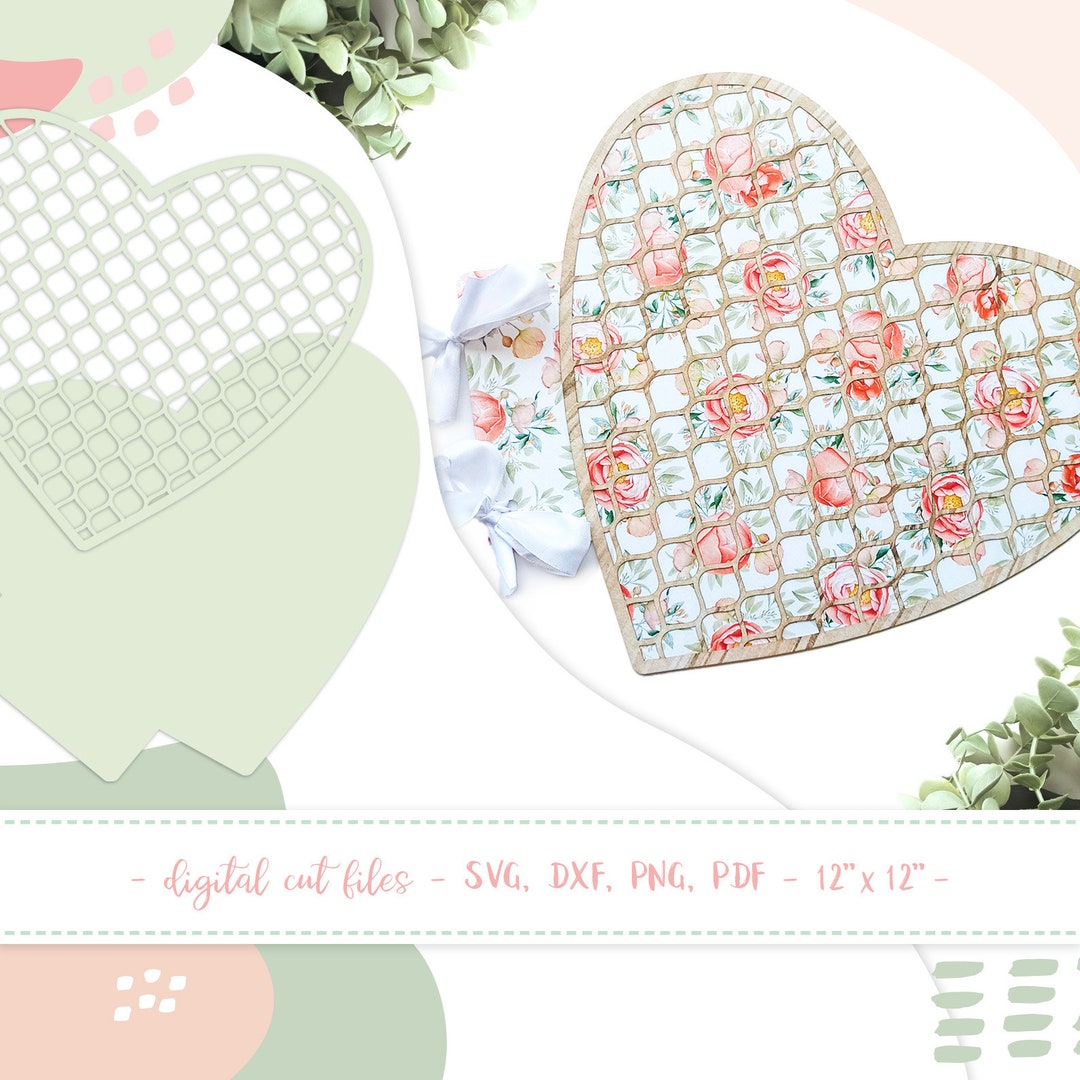 Heart Album Base Digital Cut Files, Layered Heart Shaped Mini Album Cut ...