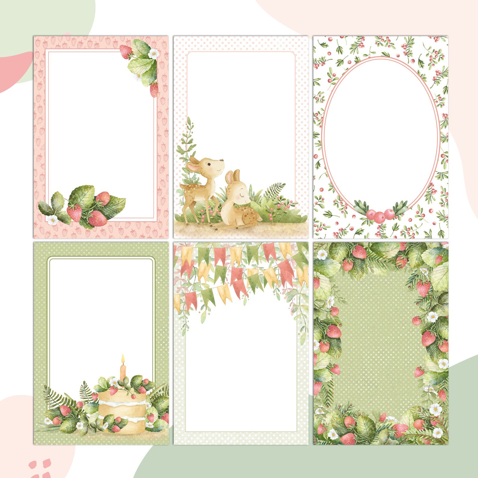 Cute Woodland Journaling Cards, Junk Journal Printables, Papers for ...
