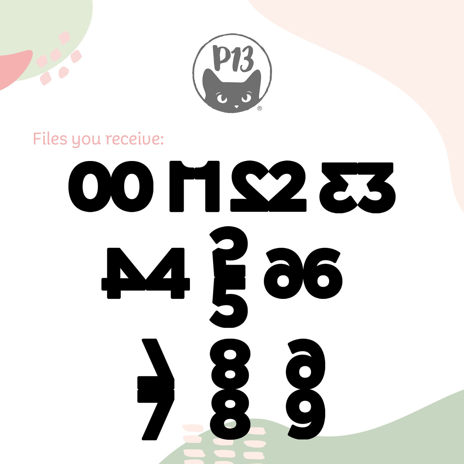 Number Shaped Cards Digital Cut Files for Card Making, Folded Number ...