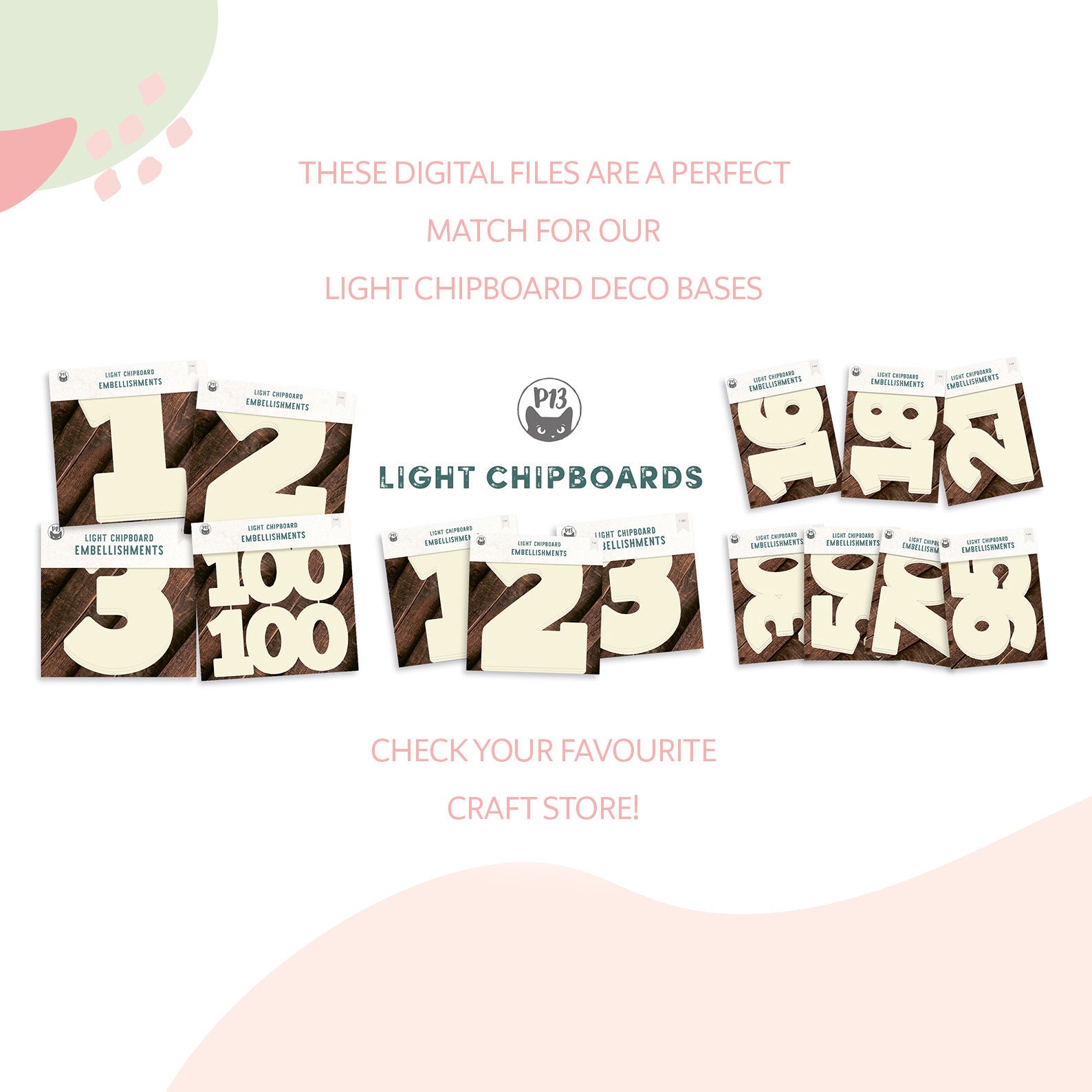 Number Shaped Cards Digital Cut Files for Card Making, Folded Number ...