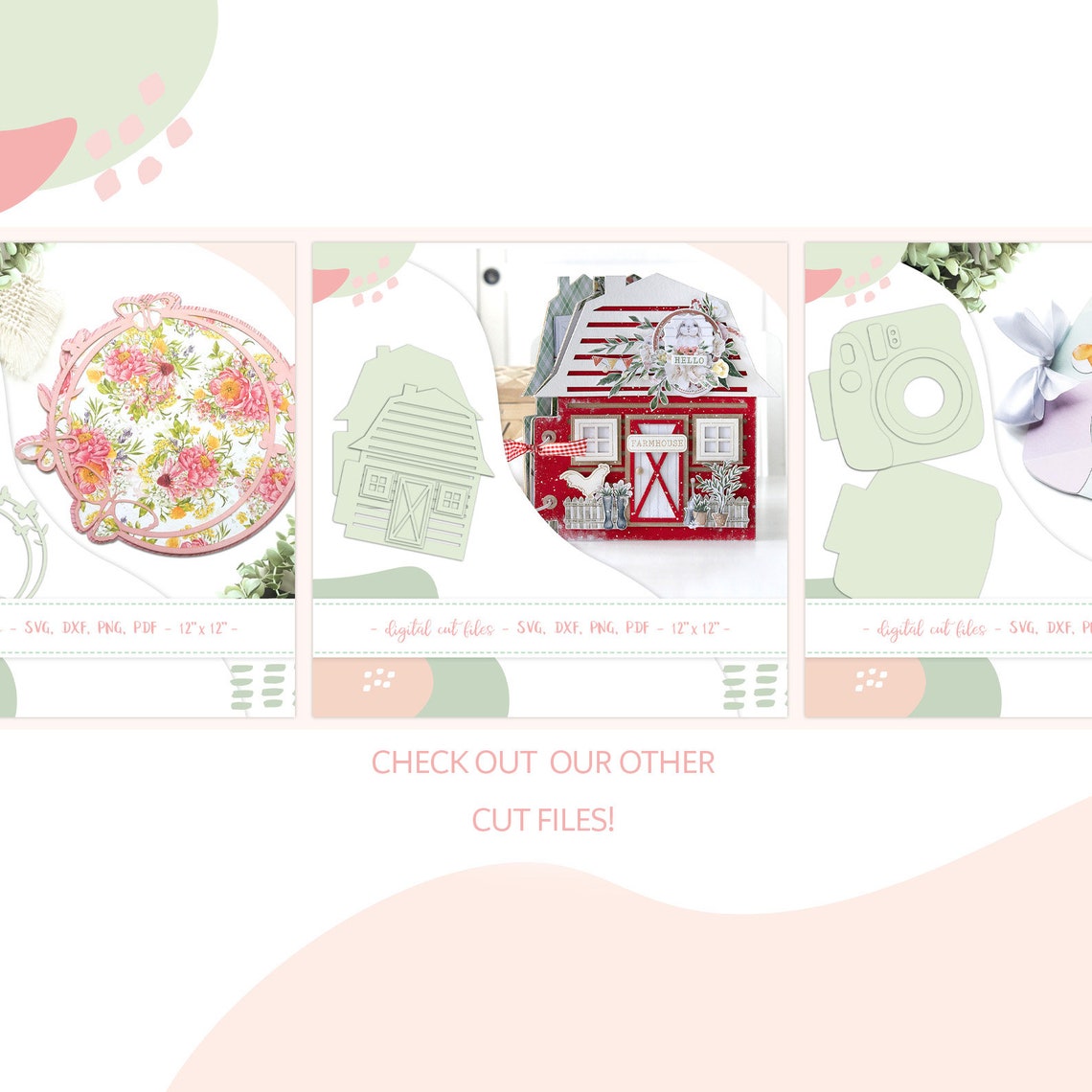 Old Town House Album Base Digital Cut Files, Layered Tenement House ...