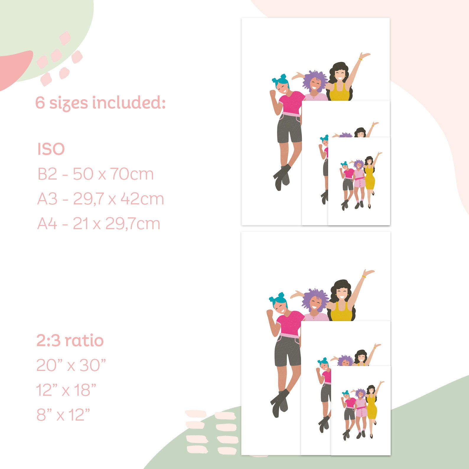 Printable Girl Gang Posters Set of 3 Shine Bright Teen - Etsy