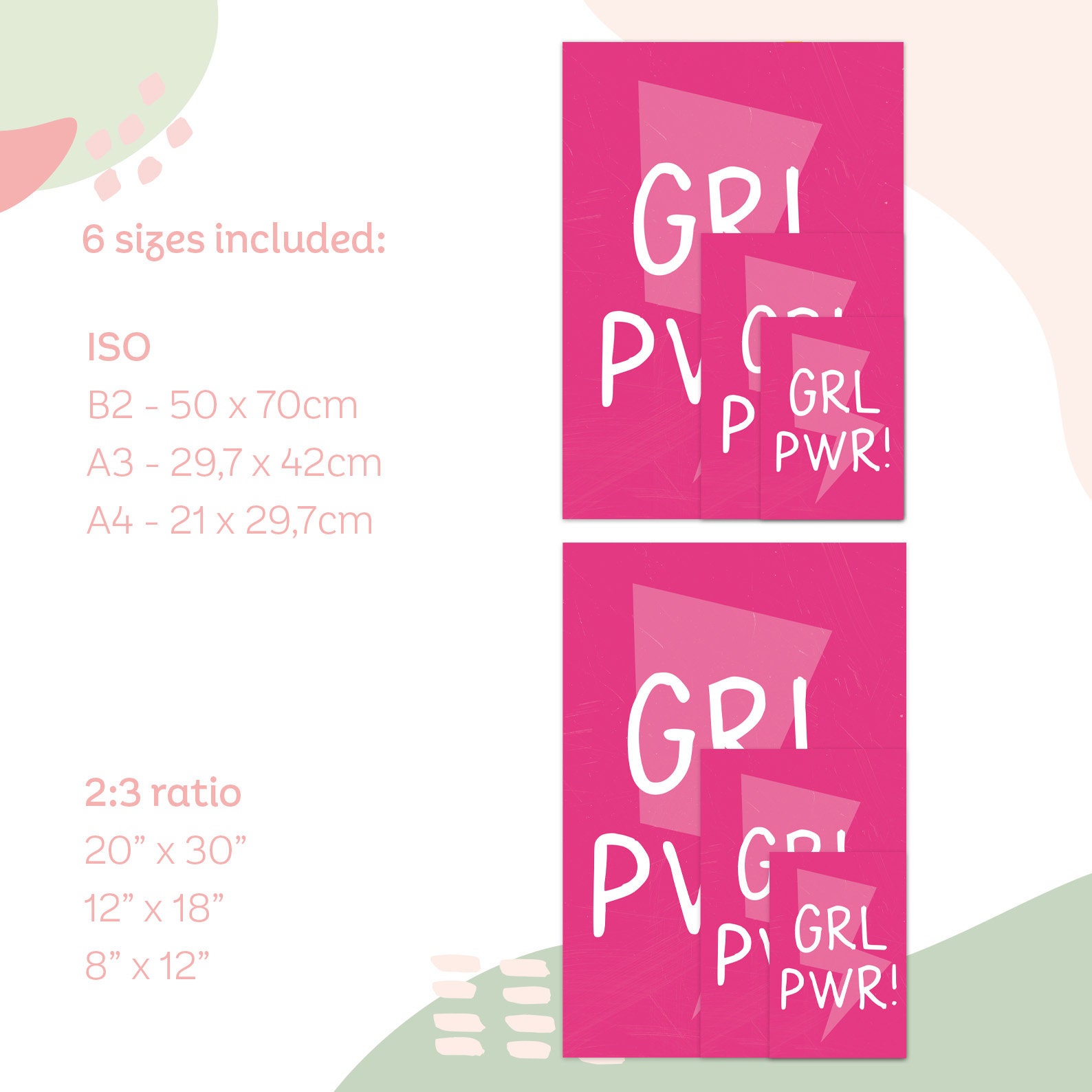 Printable Girl Gang Posters, Set of 3, Girl Power Teens Gallery Wall ...