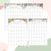 Floral Printable Blank Monthly Calendar 2023, Romantic Monthly Planner ...
