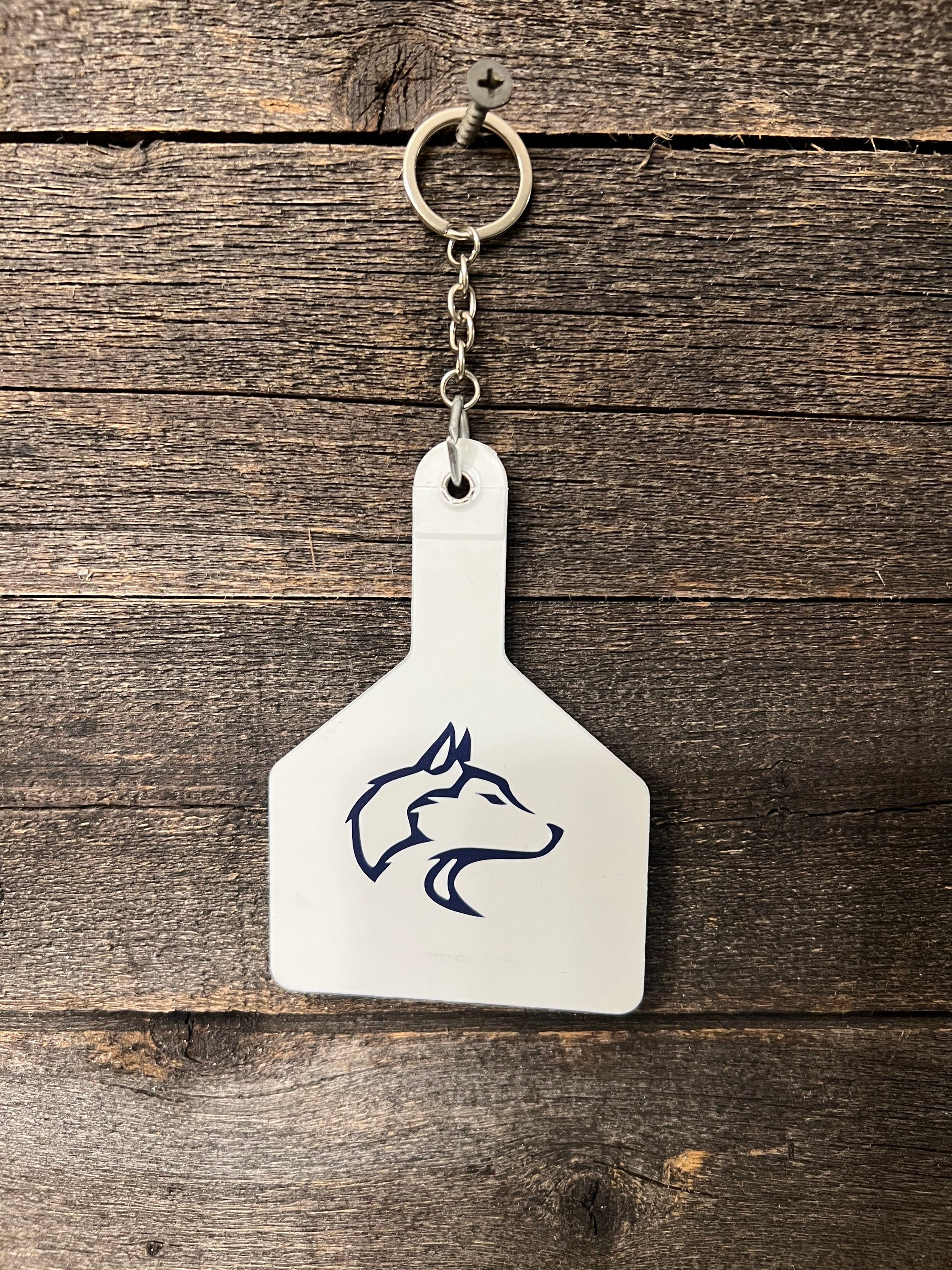 School Swag Cattle Tag Keychains, Guthrie Bluejays, Edmond North ...