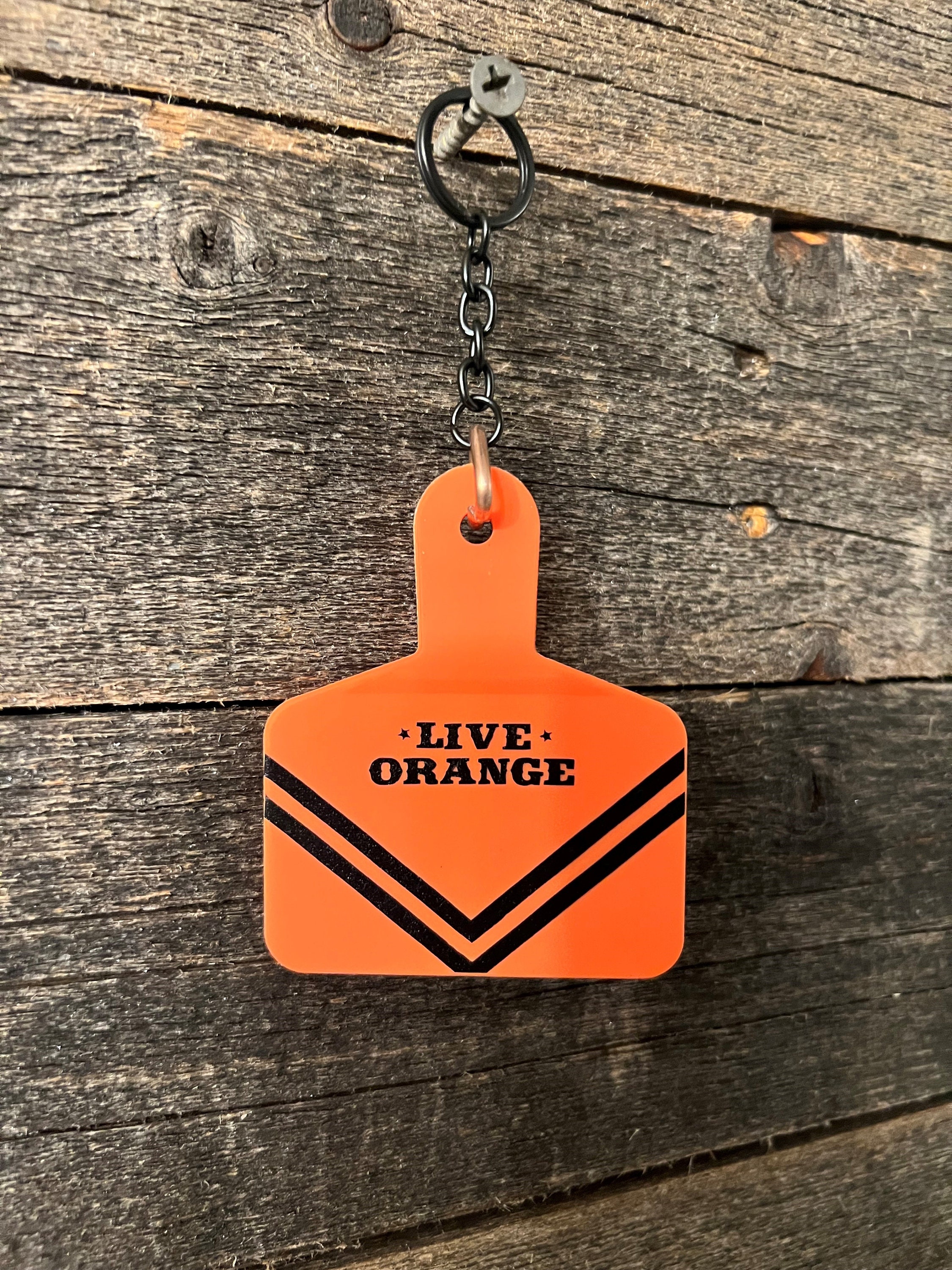 Orange Cattle Tag Keychains, Okstate, Gopokes, Live Orange, Hunting ...