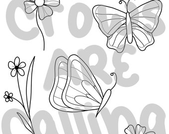 Beautiful Butterfly Coloring Page for Relaxing and Unwinding. - Etsy