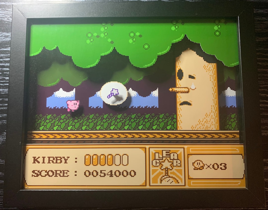 NES Kirbys Adventure whispy Woods 3D Shadow Box 8 X 10 - Etsy