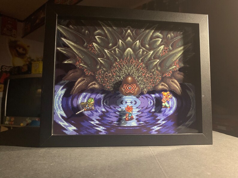 SNES Chrono Trigger lavos 3D Shadow Box 8 X 10 - Etsy
