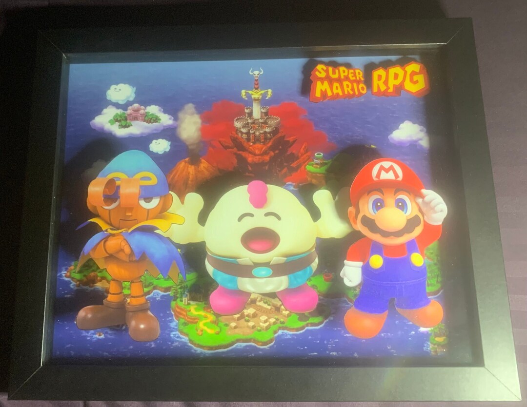 Switch Super Mario RPG the Trio 3D Shadow Box 8 X 10 - Etsy