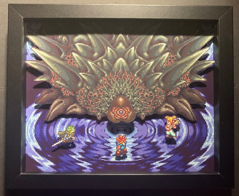 SNES Chrono Trigger lavos 3D Shadow Box 8 X 10 - Etsy